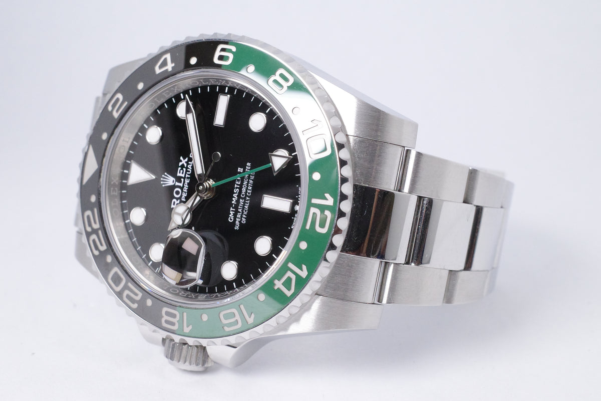 ROLEX 2024 STAINLESS STEEL GMT MASTER II "LEFTY" "DESTRO" BLACK & GREE ...