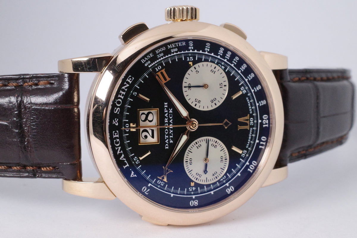 A. LANGE & SOHNE ROSE GOLD DATOGRAPH "DUFOURGRAPH" 403.031 MINT BOX, P ...