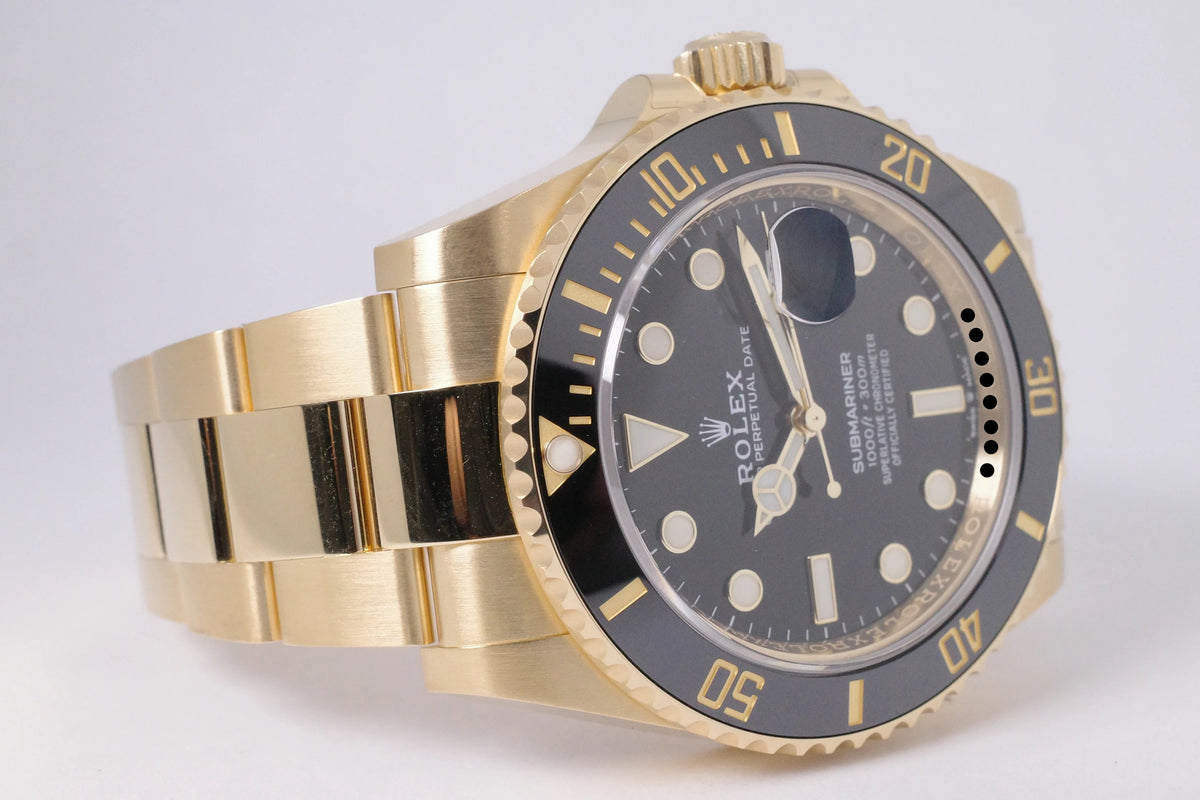 ROLEX NEW 2023 41mm YELLOW GOLD SUBMARINER 126618 BOX & PAPERS ...